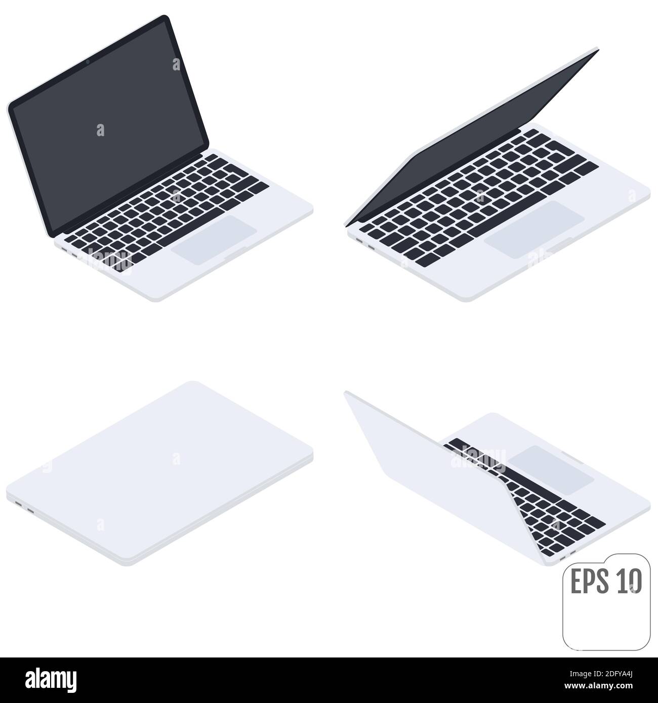 Cutout laptop computer screen screen Stock Vector Images - Alamy