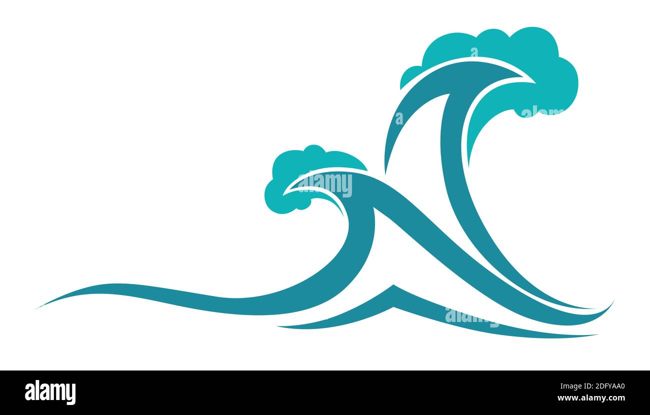 Deep ocean stormy waves Stock Vector Images - Alamy