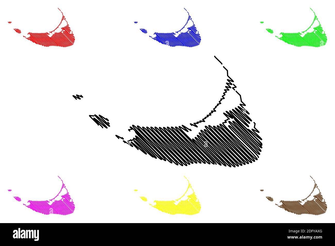 Nantucket island map hi-res stock photography and images - Alamy