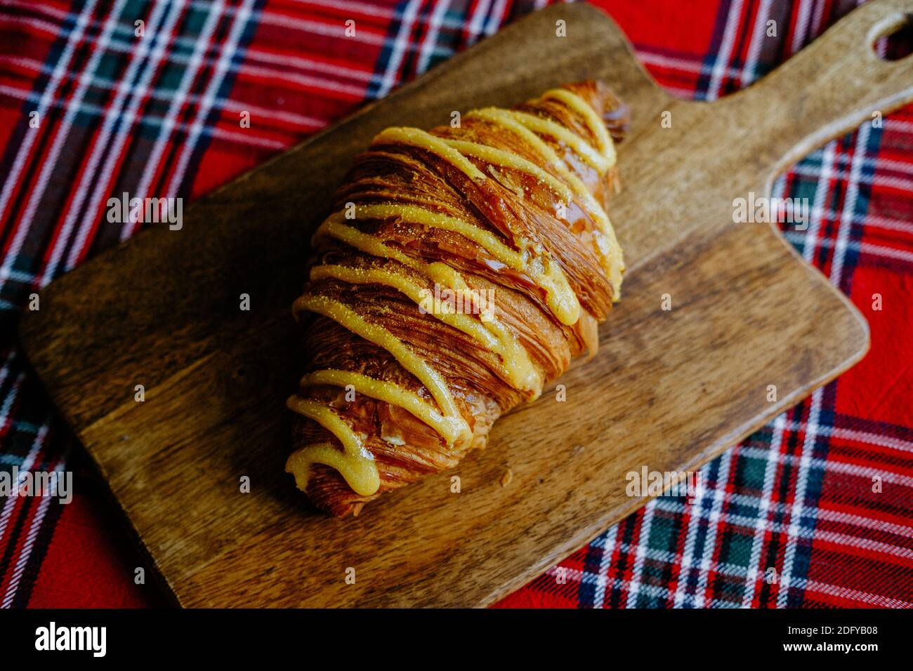 Delicious Croissant Filled with Lemon Cream Stock Photo - Alamy