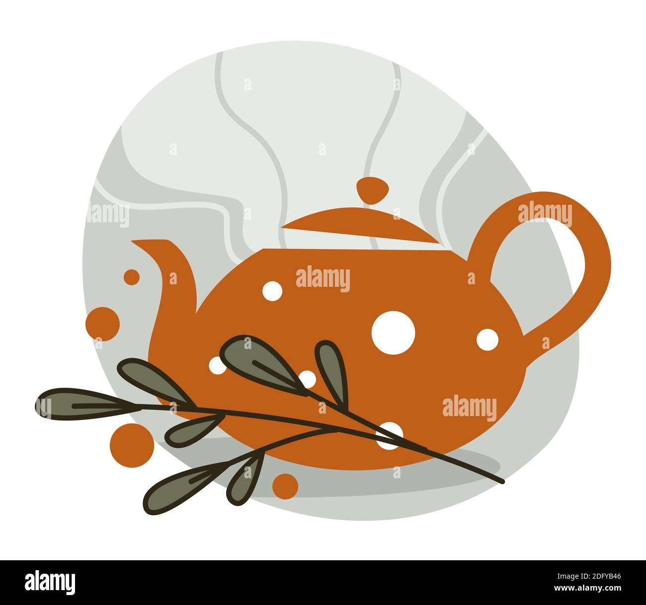 Porcelain drawing pot Stock Vector Images - Alamy
