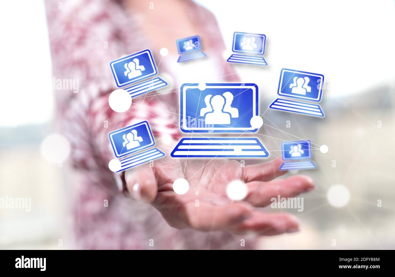 Video conference concept above hi-res stock photography and images - Alamy