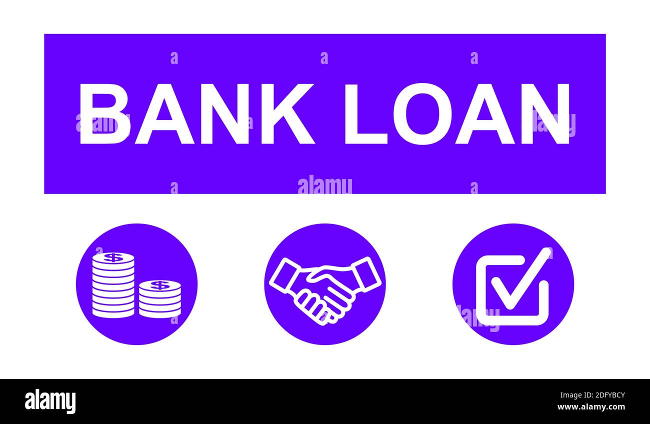 Illustration of a bank loan concept Stock Photo - Alamy