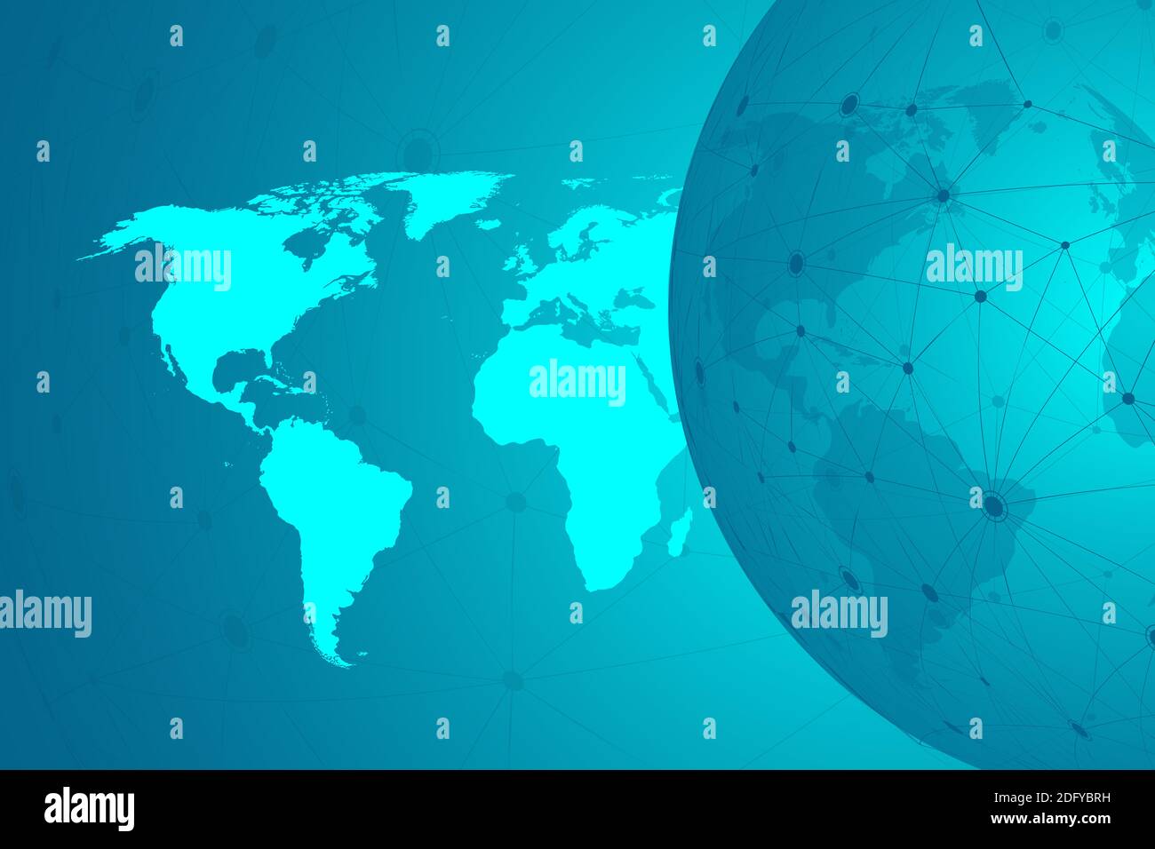 Global Network Connections With World Map Internet Connection Background Abstract Connection