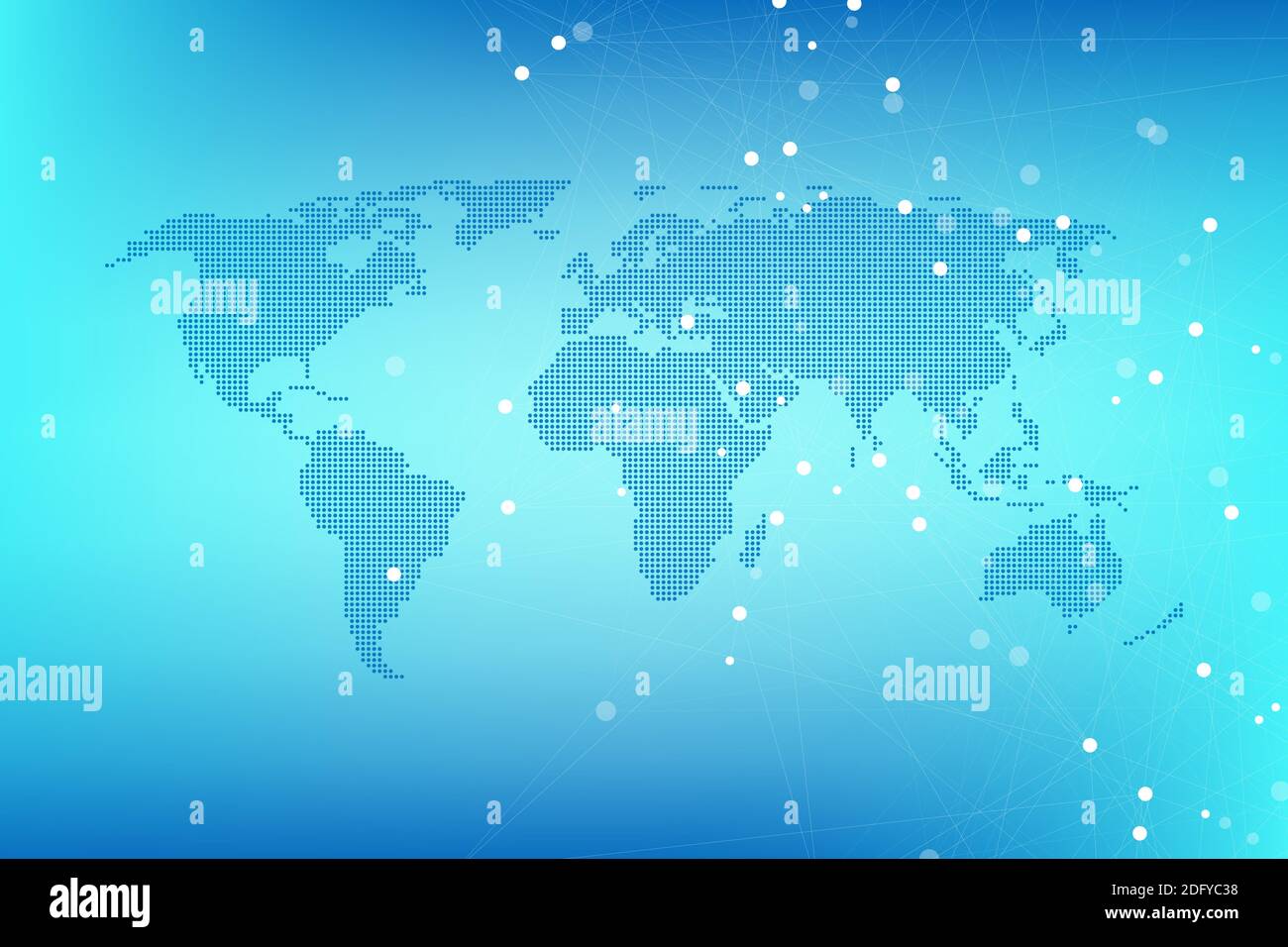 Global network connections with points and lines. Wireframe background ...