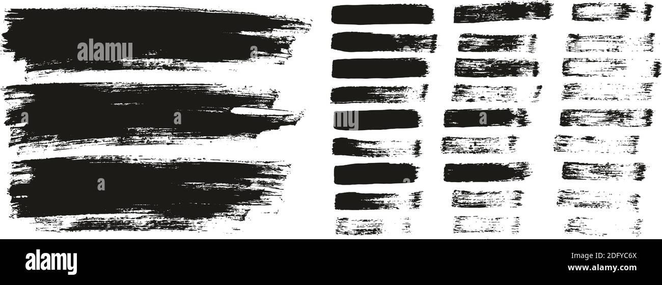 Flat Paint Brush Thin Lines & Background Mix High Detail Abstract ...