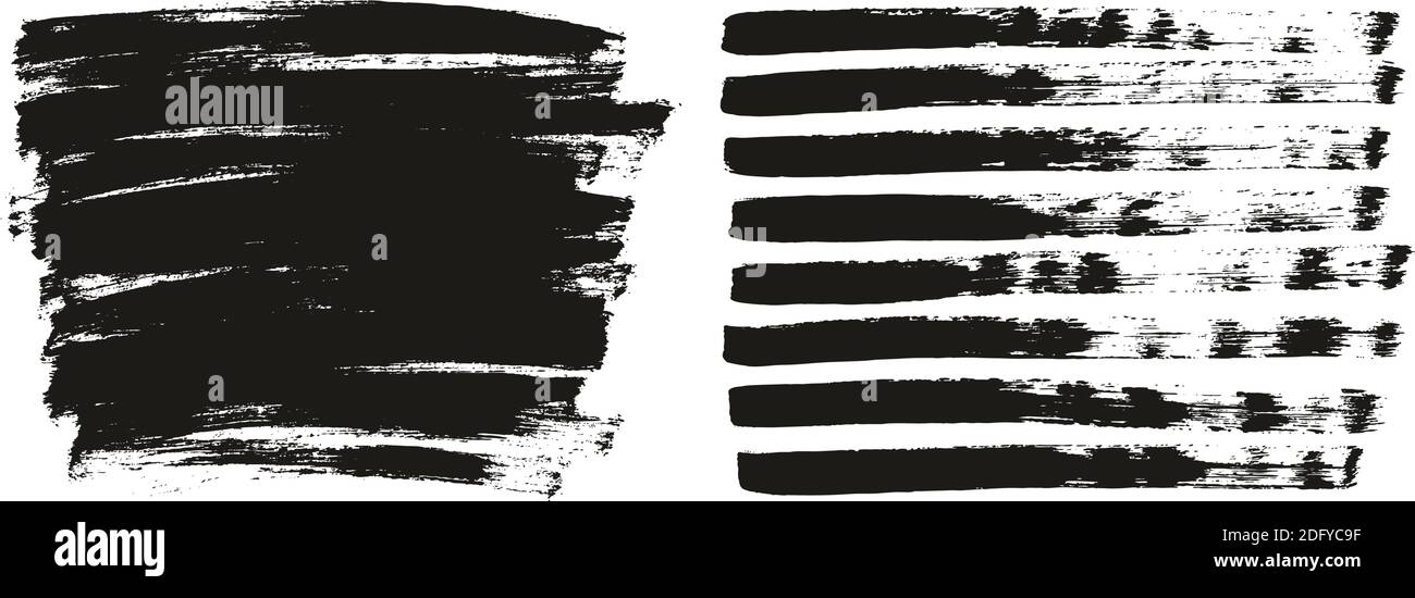 Flat Paint Brush Thin Lines & Background Mix High Detail Abstract ...