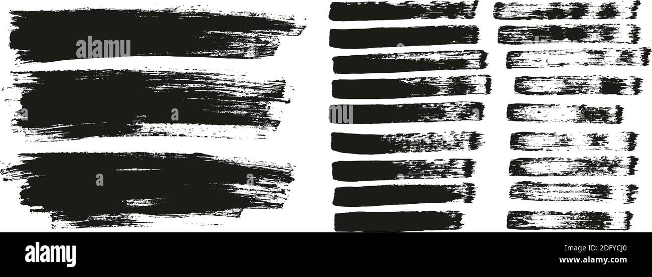 Flat Paint Brush Thin Lines & Background Mix High Detail Abstract ...