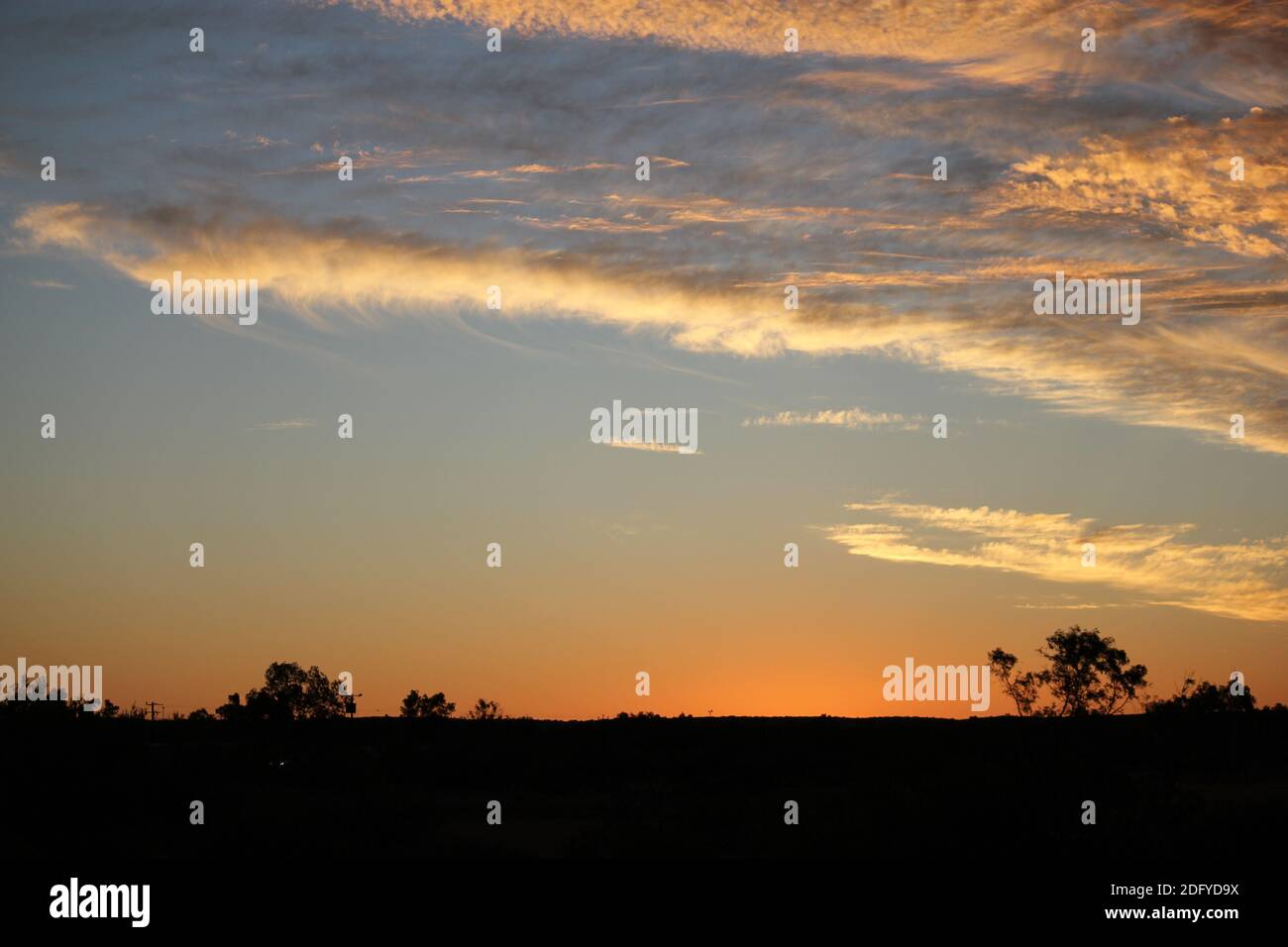 Colourful sky after sunset in Western Australia Stock Photo - Alamy
