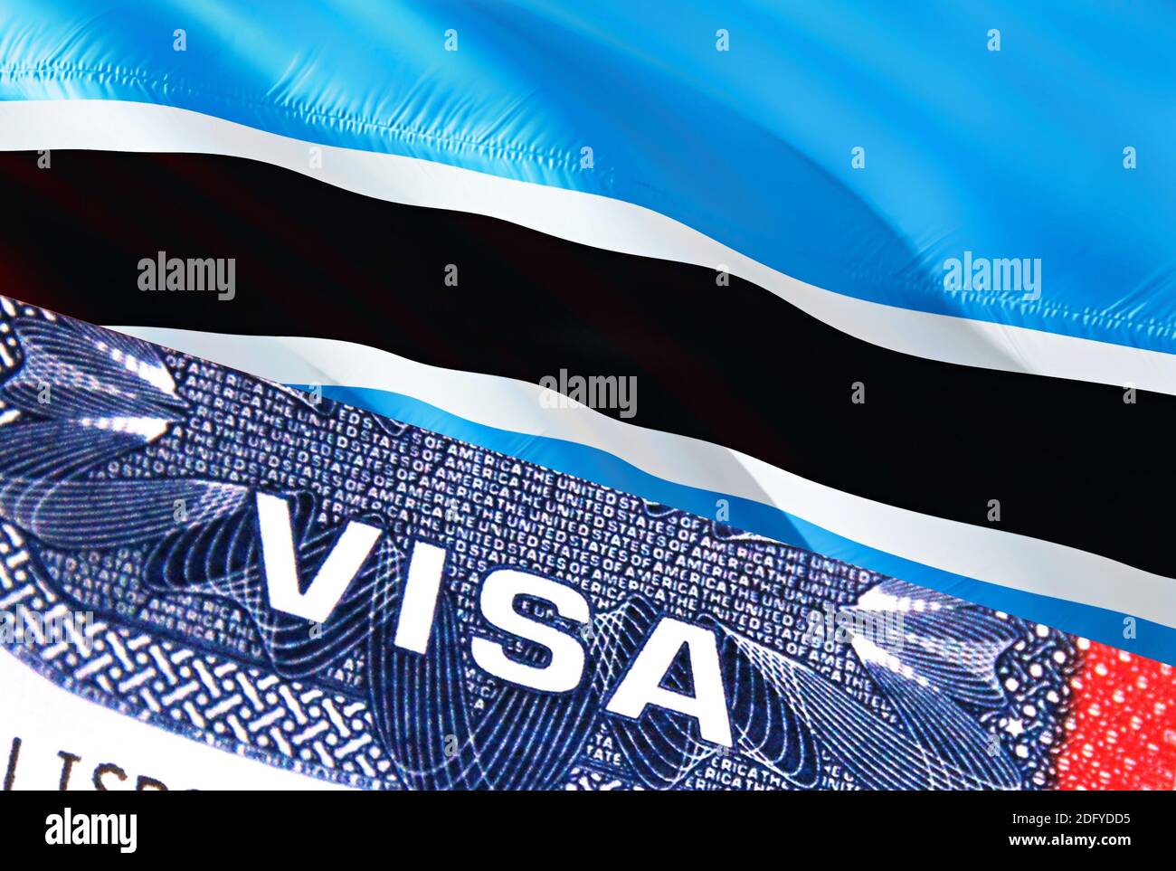 Botswana visa stamp hi-res stock photography and images - Alamy