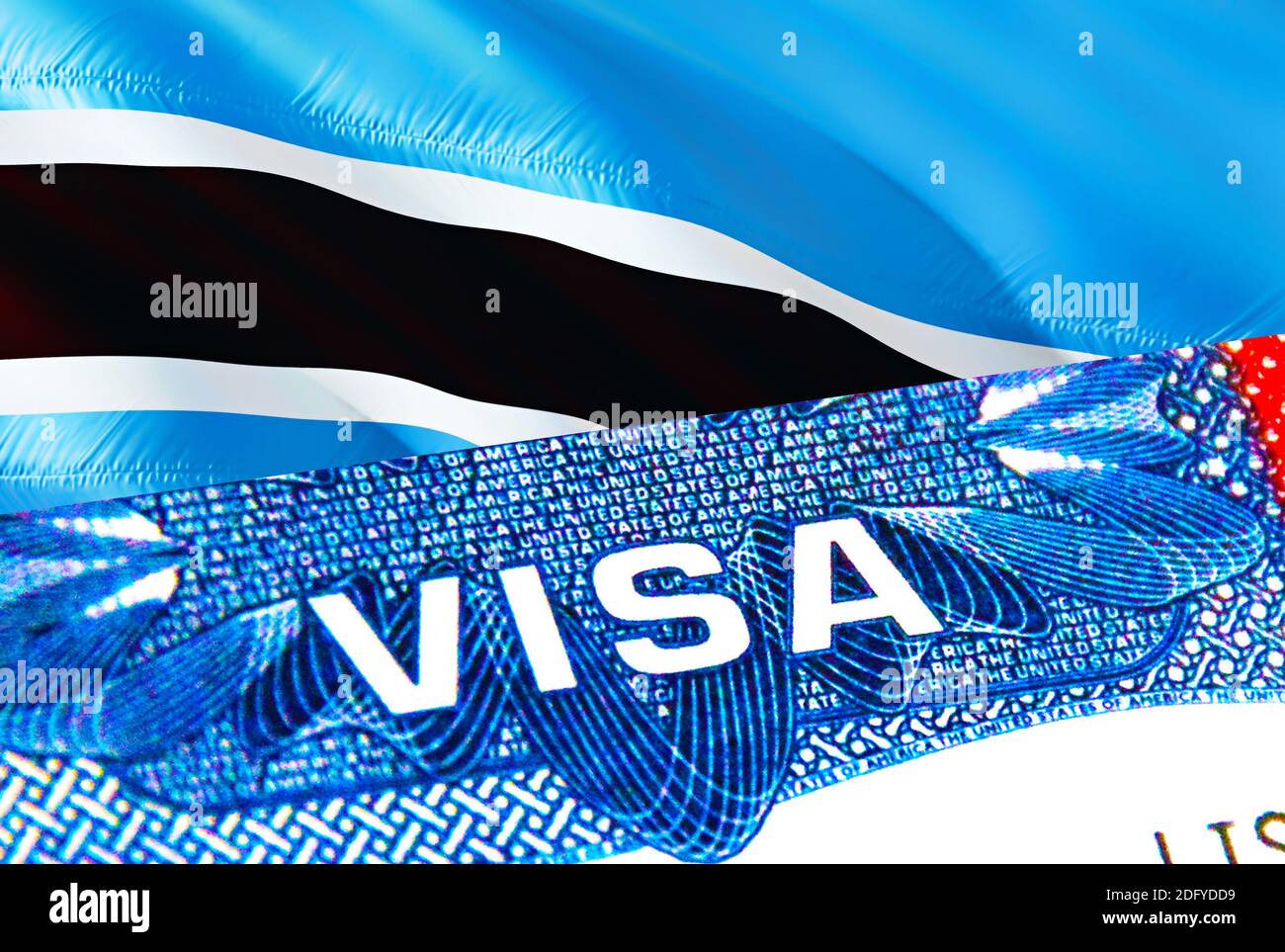 Botswana visa stamp hi-res stock photography and images - Alamy
