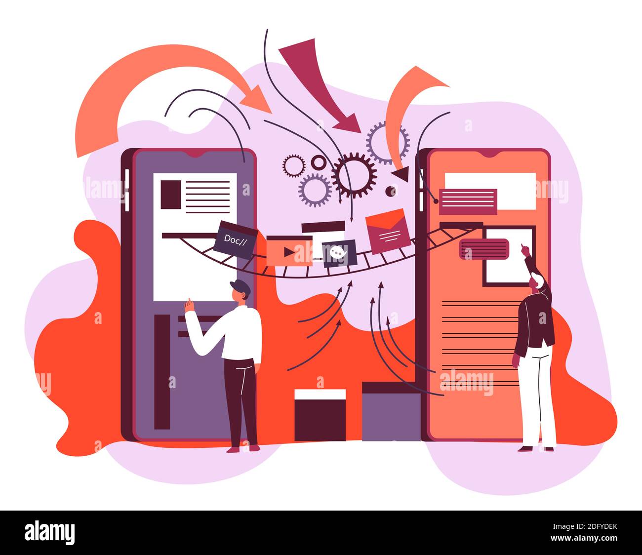 Human device interaction Stock Vector Images - Alamy