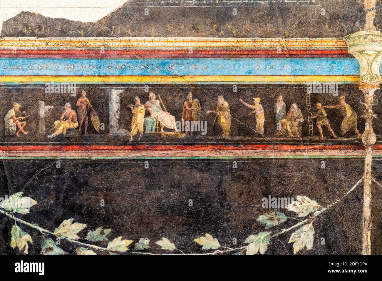 Roman period fresco from the Villa of the Farnesina. A scene of ...