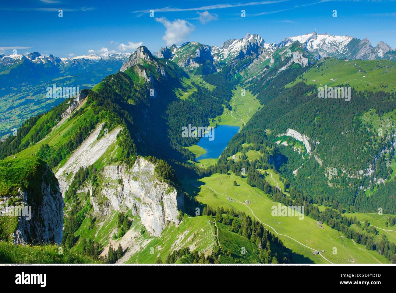 geography / travel, Switzerland, view high caste, Appenzell and St ...