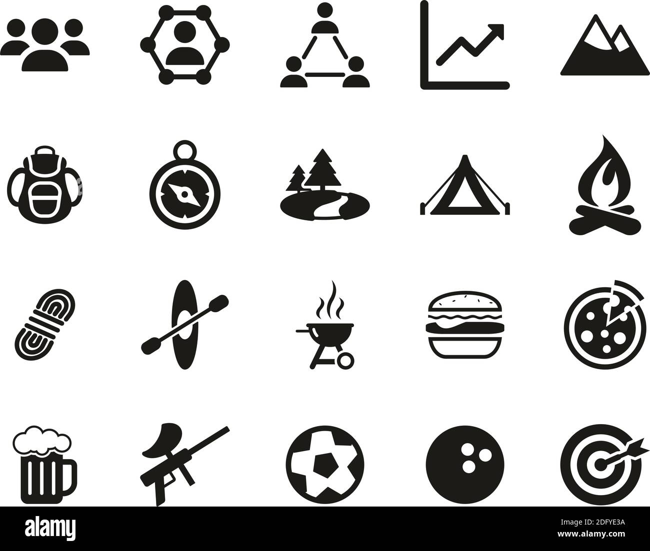 Adventure team rope Stock Vector Images - Alamy