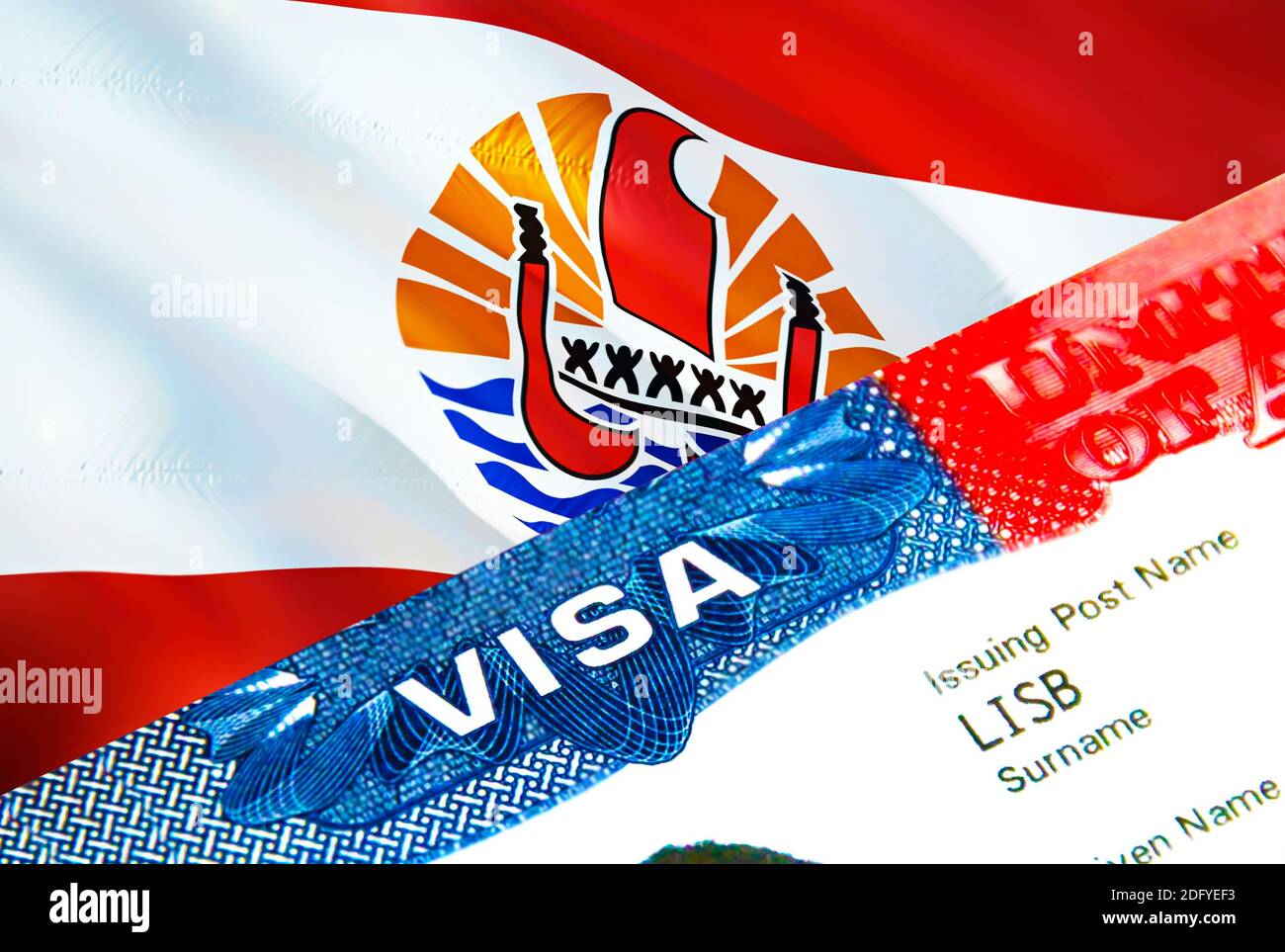 Usa french polynesia flag hi-res stock photography and images - Alamy