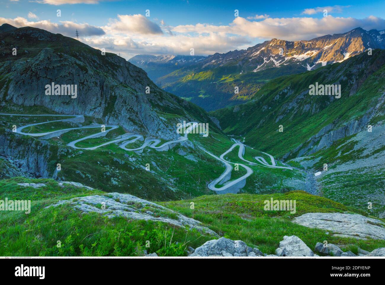 geography / travel, Switzerland, Old Gotthard mountain pass road ...