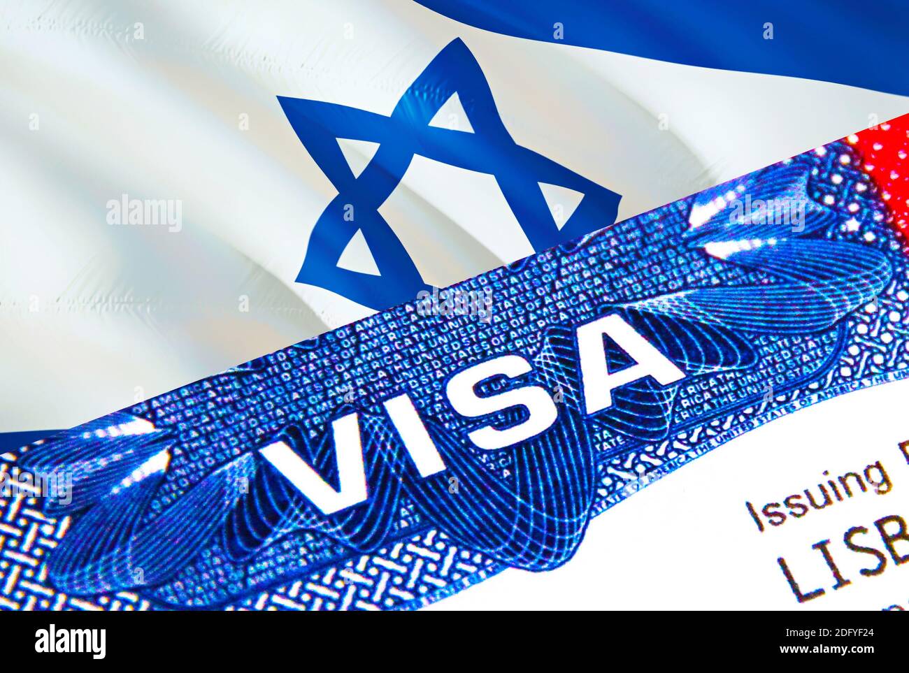 Israel Visa in passport. USA immigration Visa for Israel citizens ...