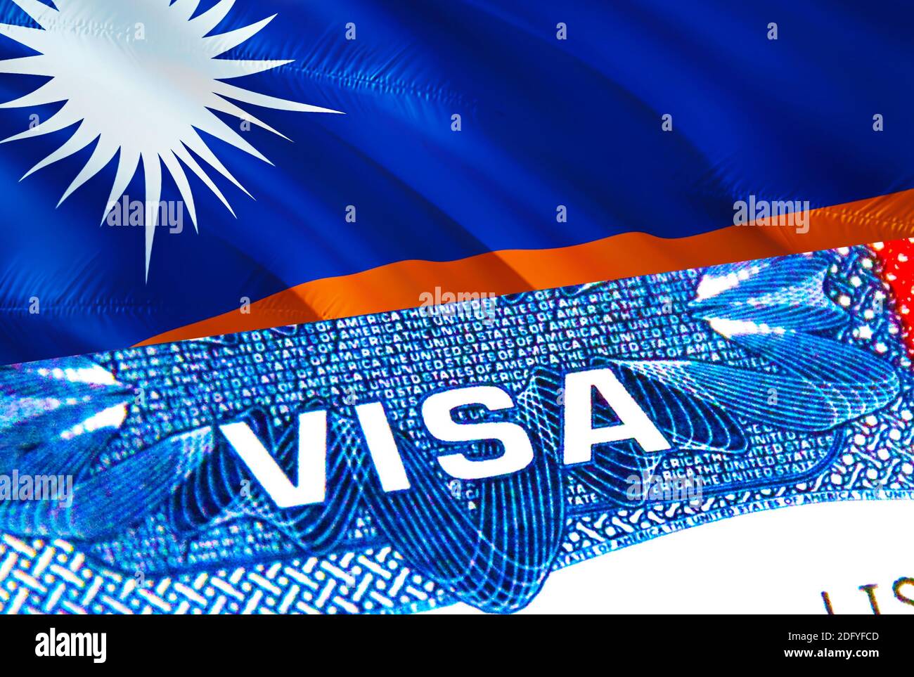 Marshall Islands Visa. Travel to Marshall Islands focusing on word VISA ...
