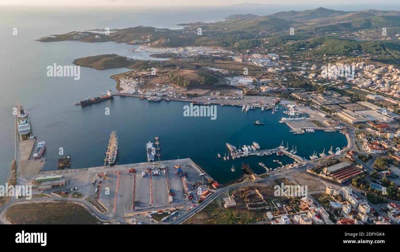 Lavrio's port at east Attica,Greece Stock Photo - Alamy