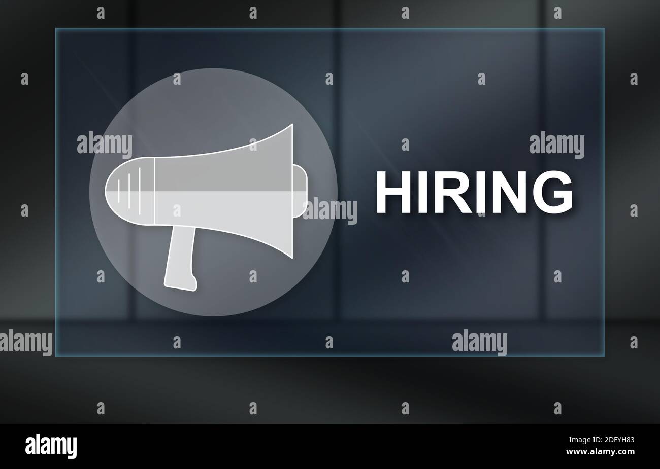 Hiring concept on dark background Stock Photo - Alamy