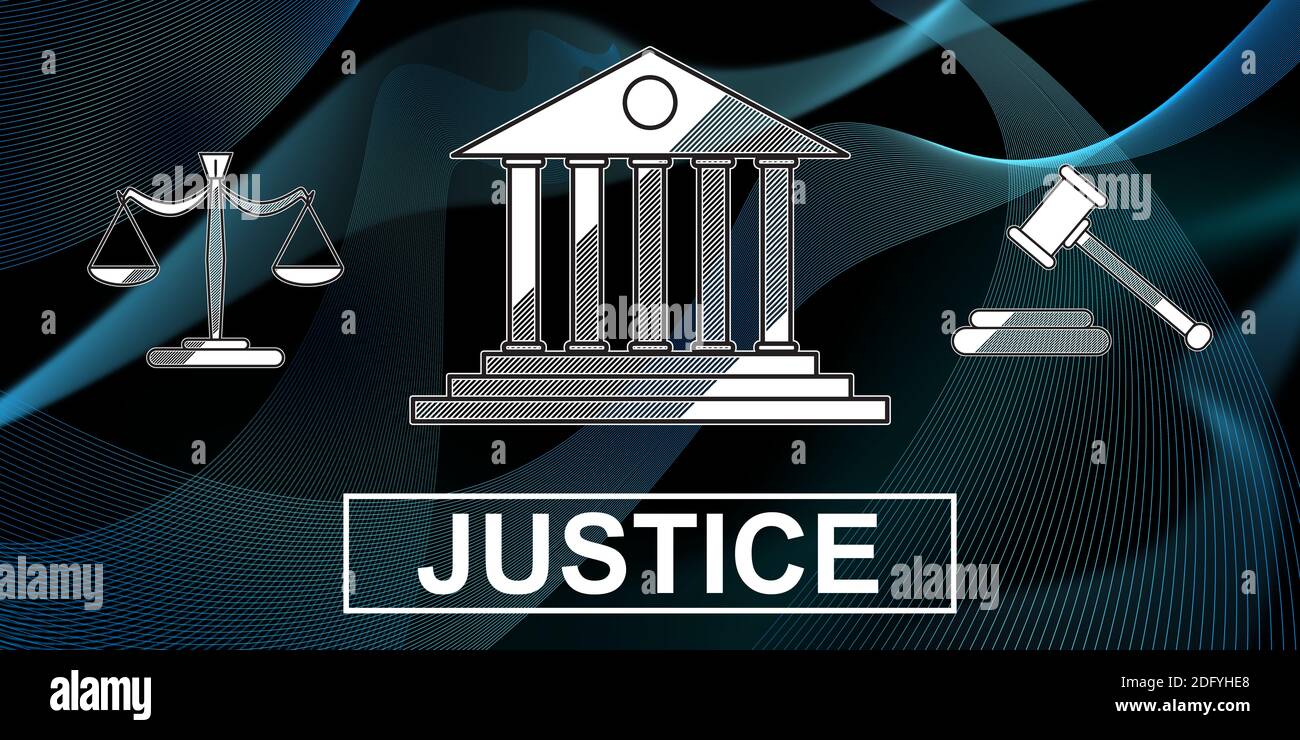 Illustration of a justice concept Stock Photo - Alamy