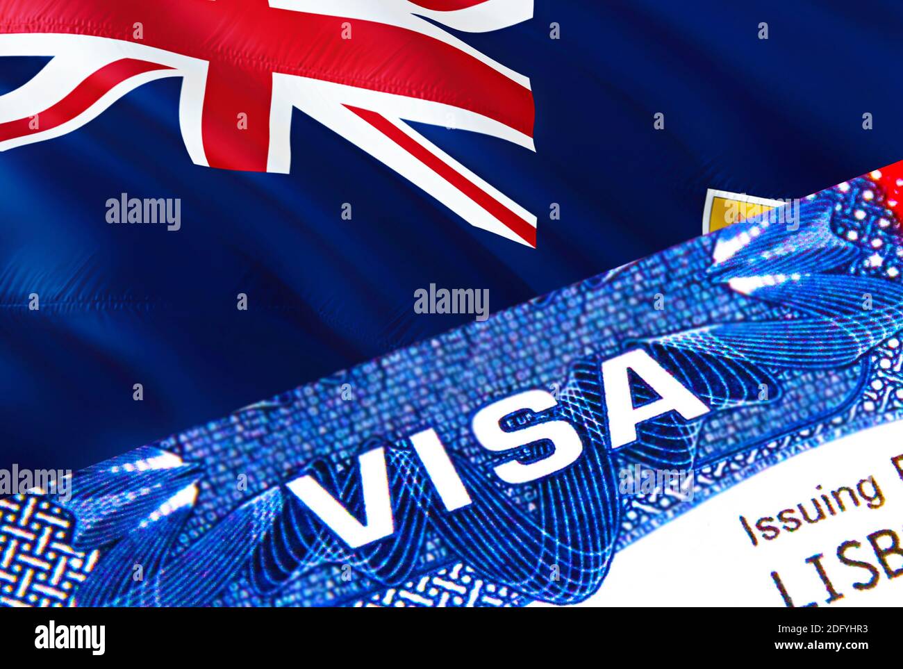 Turks and Caicos Islands visa stamp in passport with VISA text ...