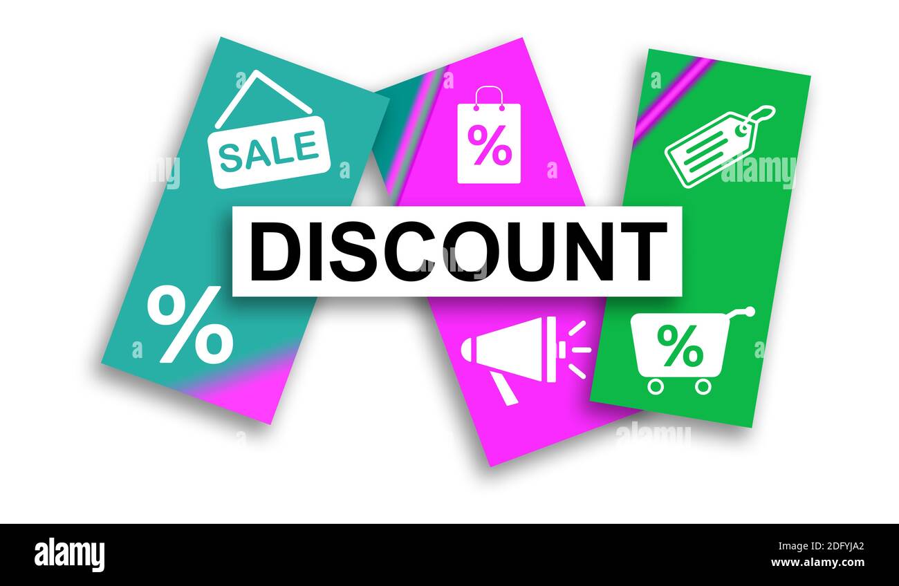 Illustration of a discount concept Stock Photo - Alamy