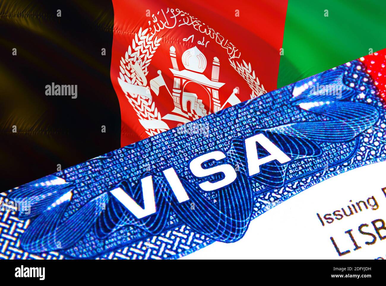 Afghanistan visa stamp passport hi-res stock photography and images - Alamy