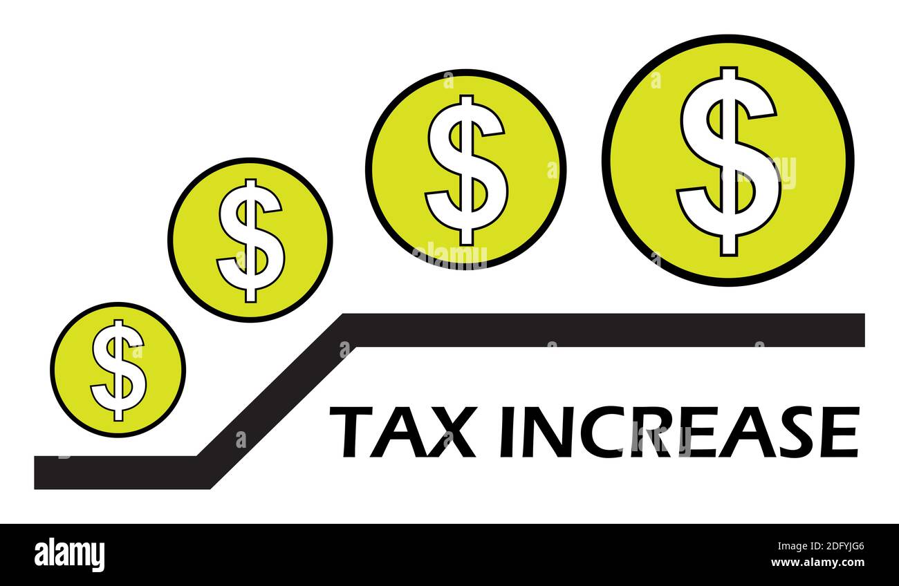 Illustration of a tax increase concept Stock Photo - Alamy