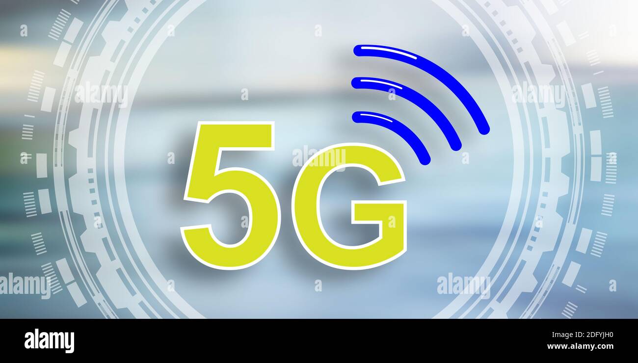 Illustration of a 5g concept Stock Photo - Alamy