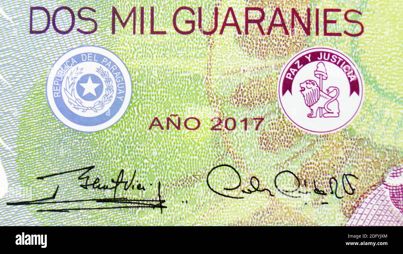 2000 Paraguayan guarani, Issued on 2017, Bank of Paraguay. National ...