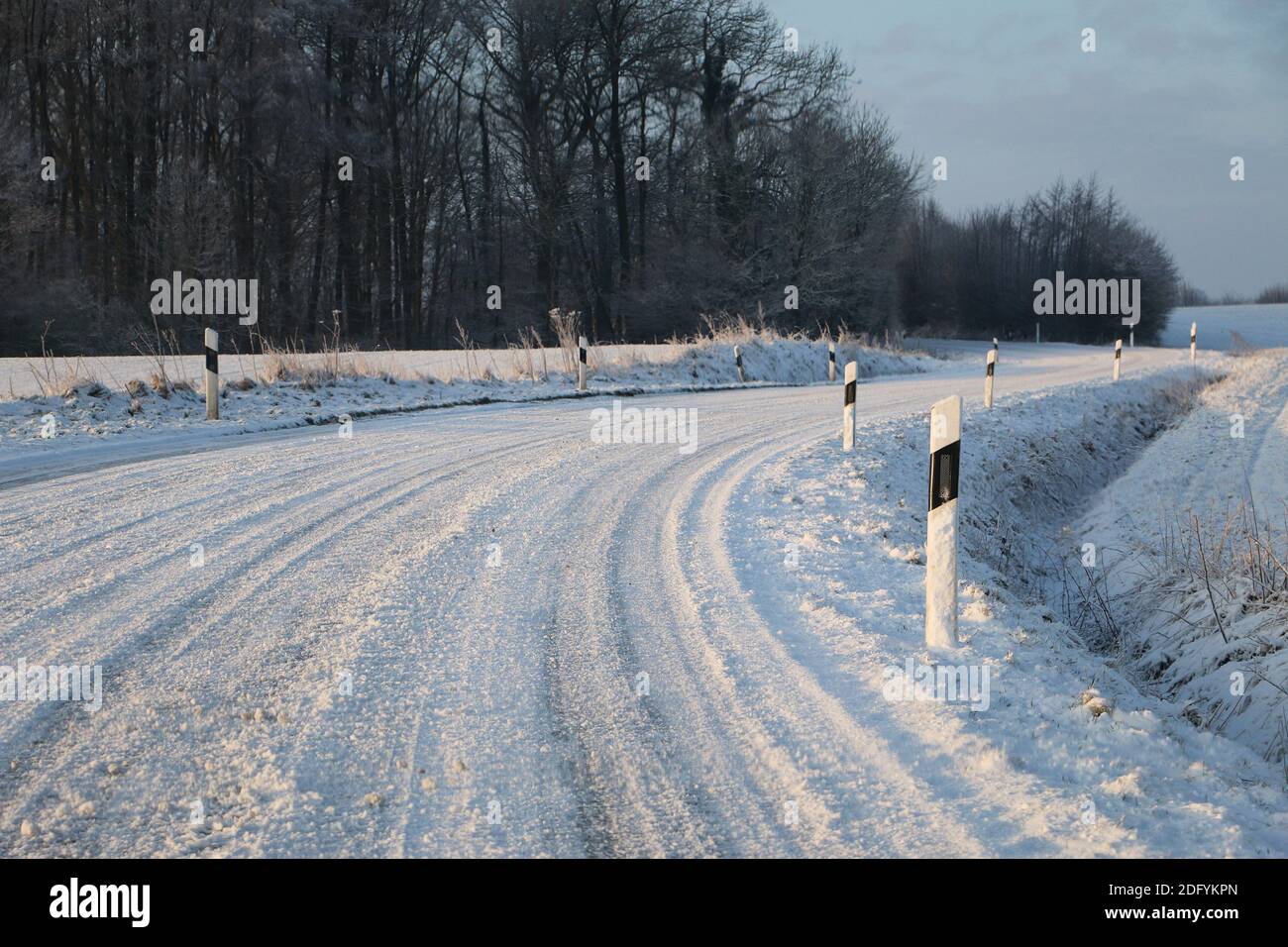 Village through trees in winter scene hi-res stock photography and ...