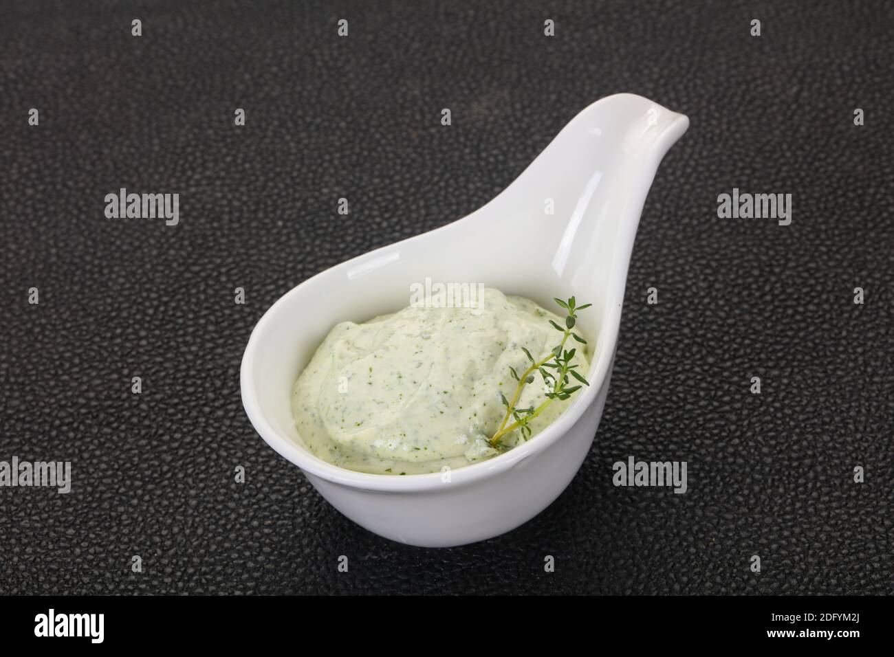 Cottage cream snack with herbs and garlic Stock Photo - Alamy