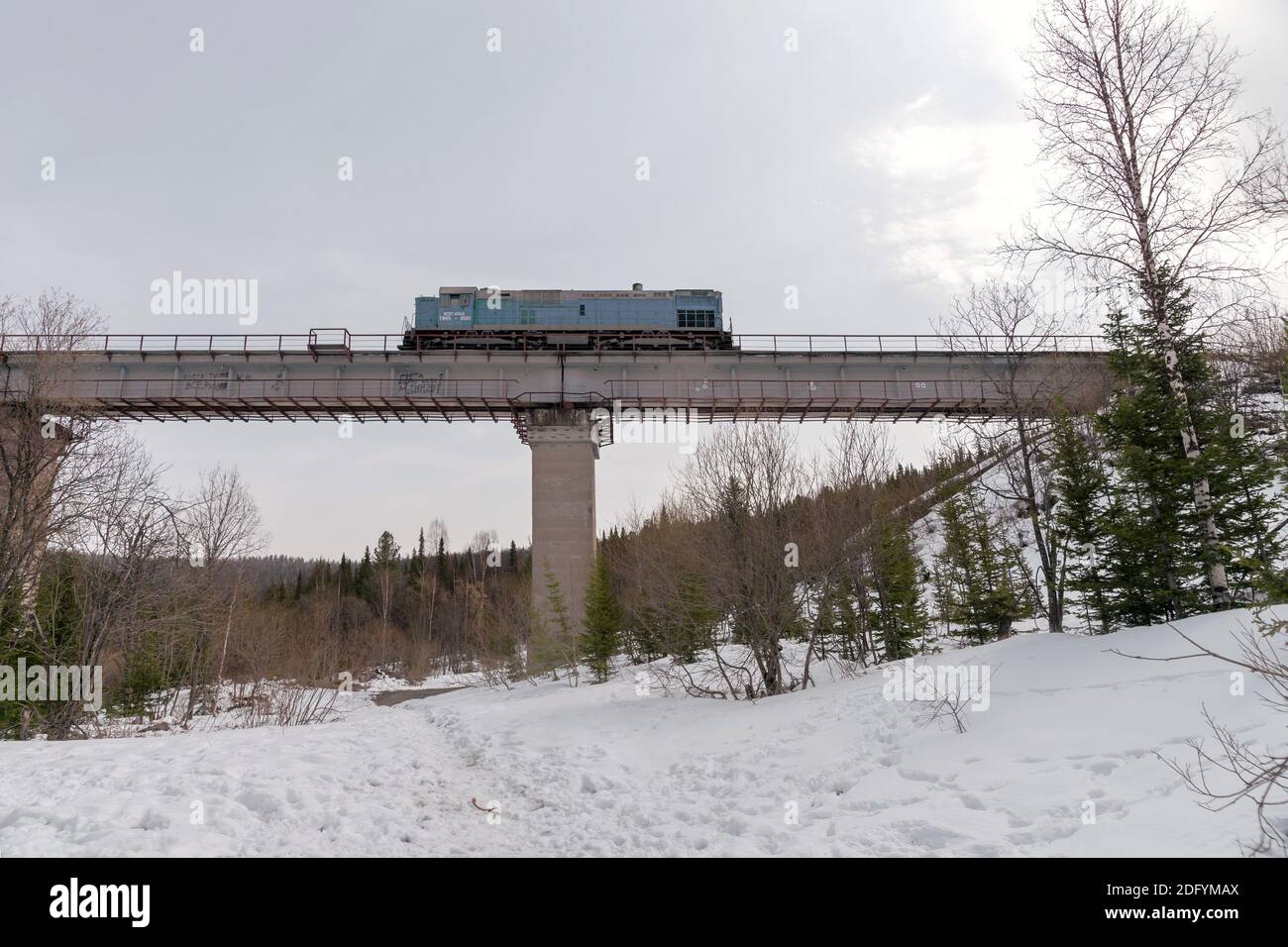 Elevated freight railway hi-res stock photography and images - Alamy