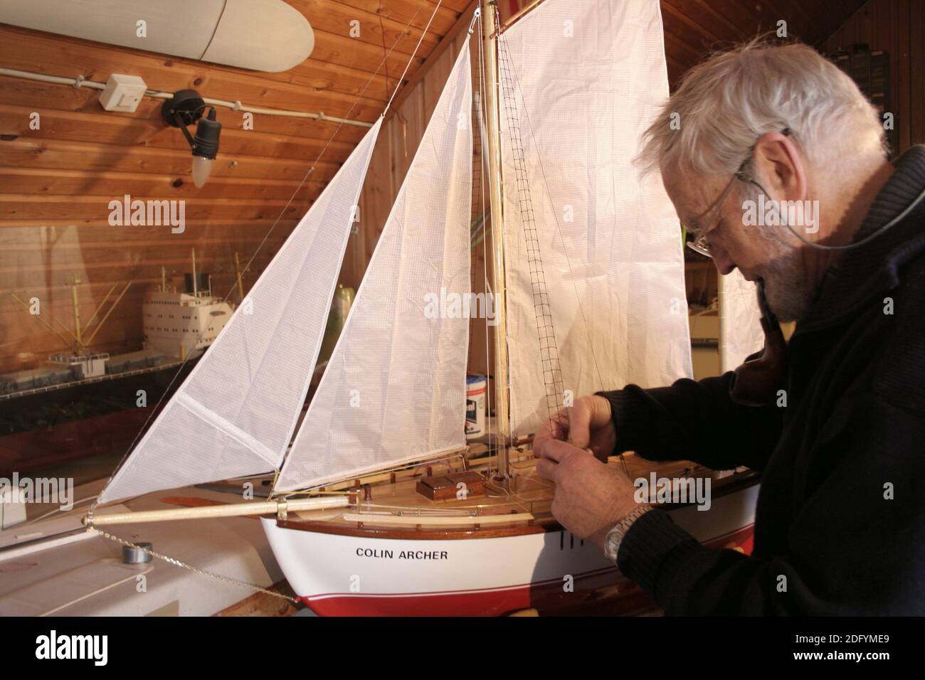 Model shipbuilding, a popular hobby in Northern Germany, Germany Stock ...