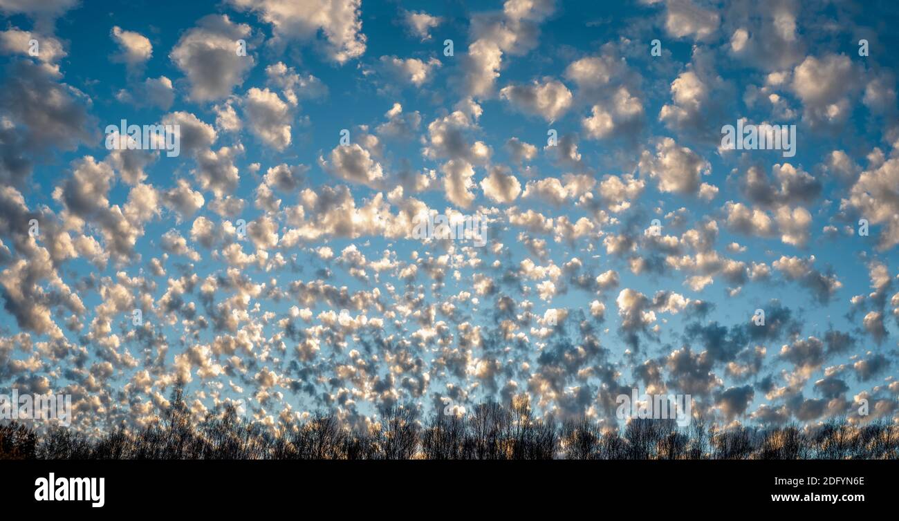 Blue sky lots small clouds hi-res stock photography and images - Alamy