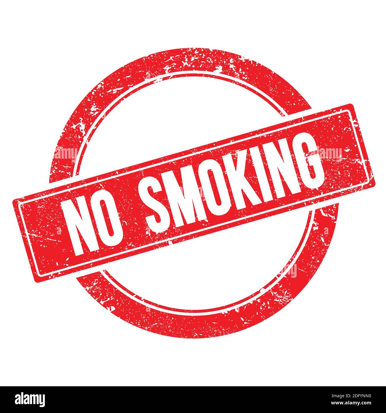 NO SMOKING text on red grungy round vintage stamp Stock Photo - Alamy