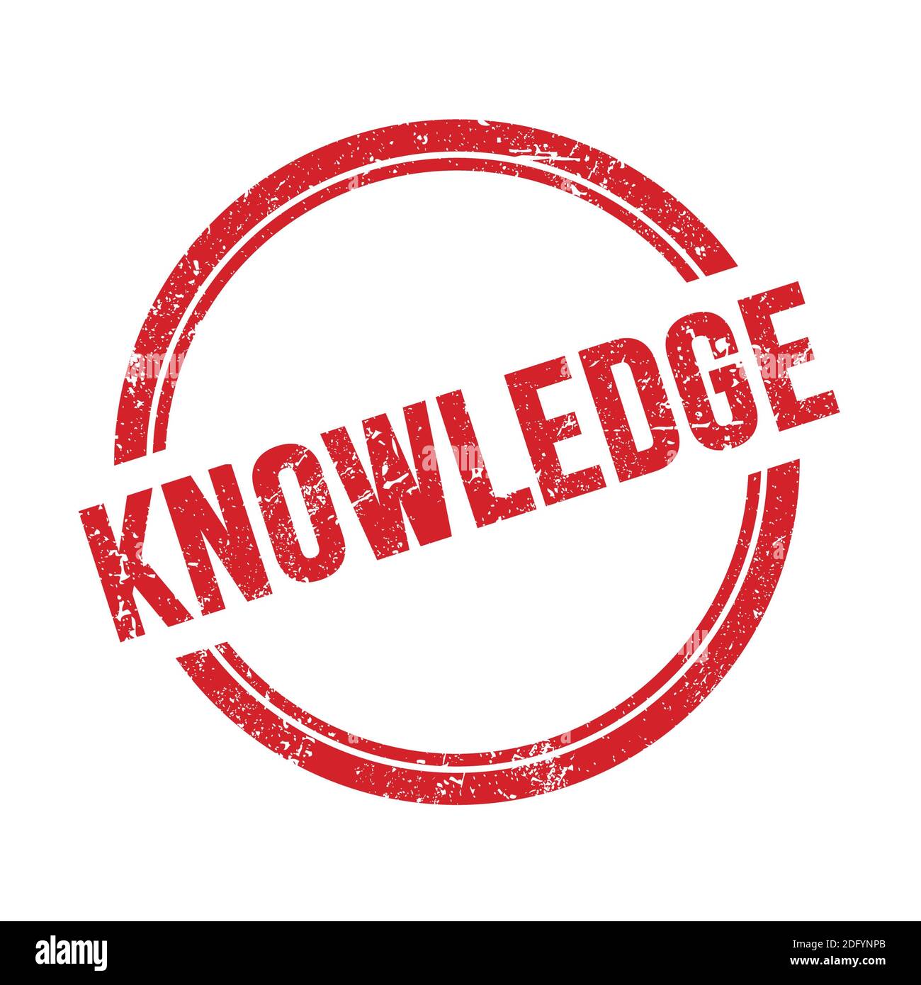 KNOWLEDGE text written on red grungy vintage round stamp Stock Photo ...