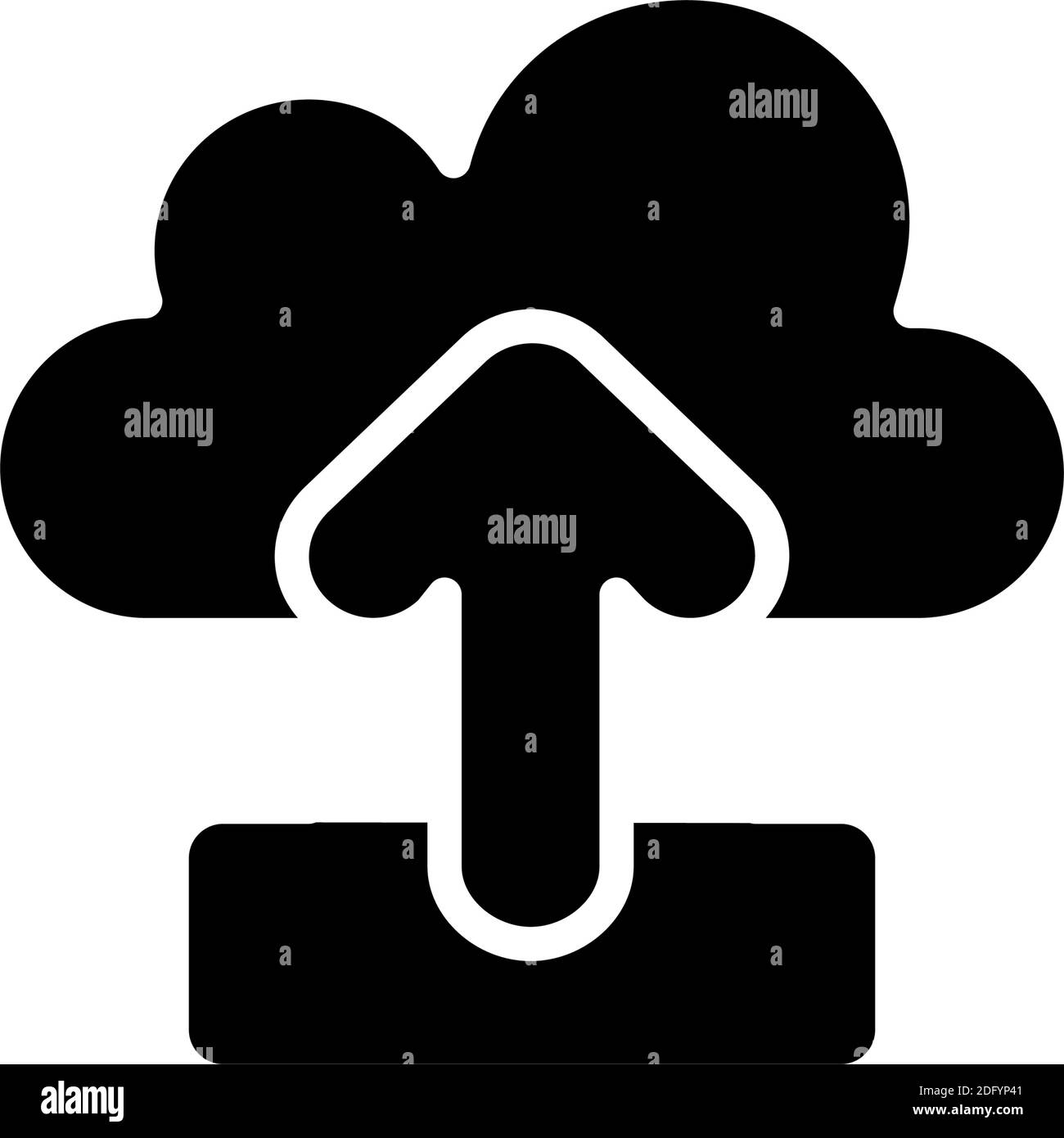 Upload black glyph icon Stock Vector Image & Art - Alamy