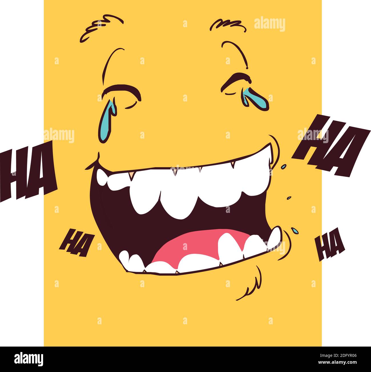 Laugh emoji face icon vector image Stock Vector Image & Art - Alamy