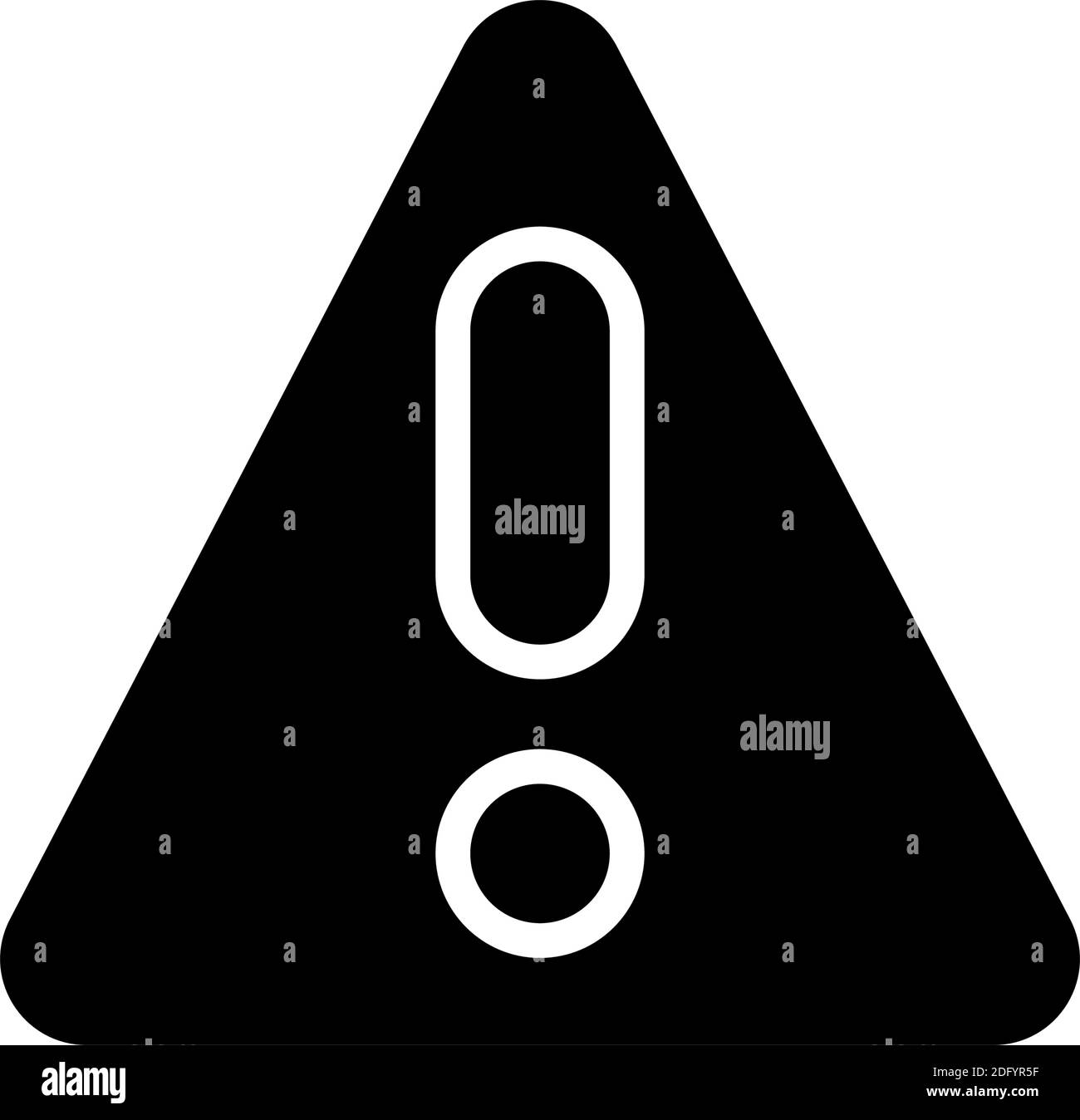 Warning black glyph icon Stock Vector Image & Art - Alamy