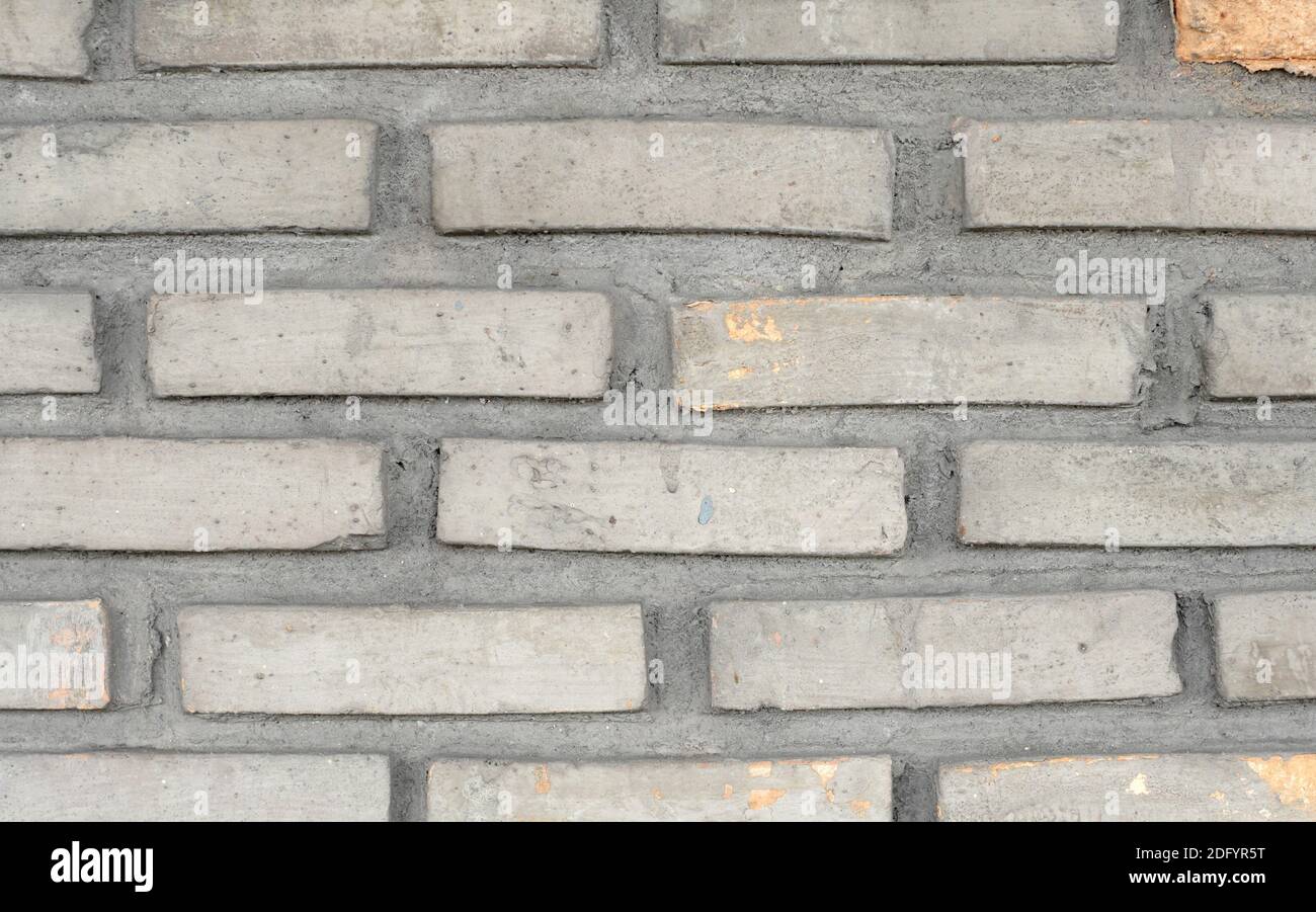 A texture of a bricks layer gray color of a vintage fence style Stock ...