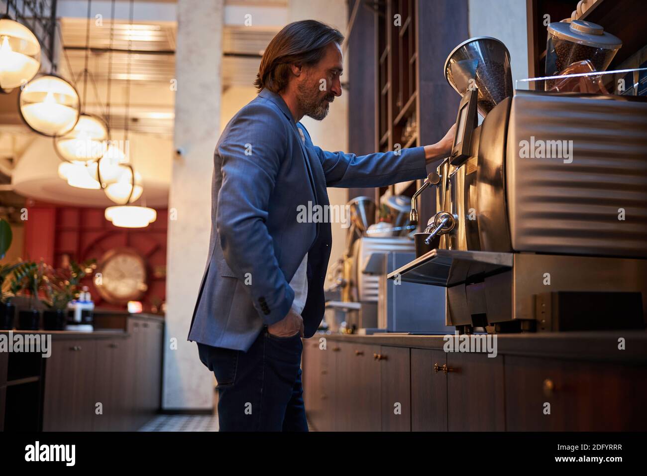 Kitchenette coffee machine hi-res stock photography and images - Alamy