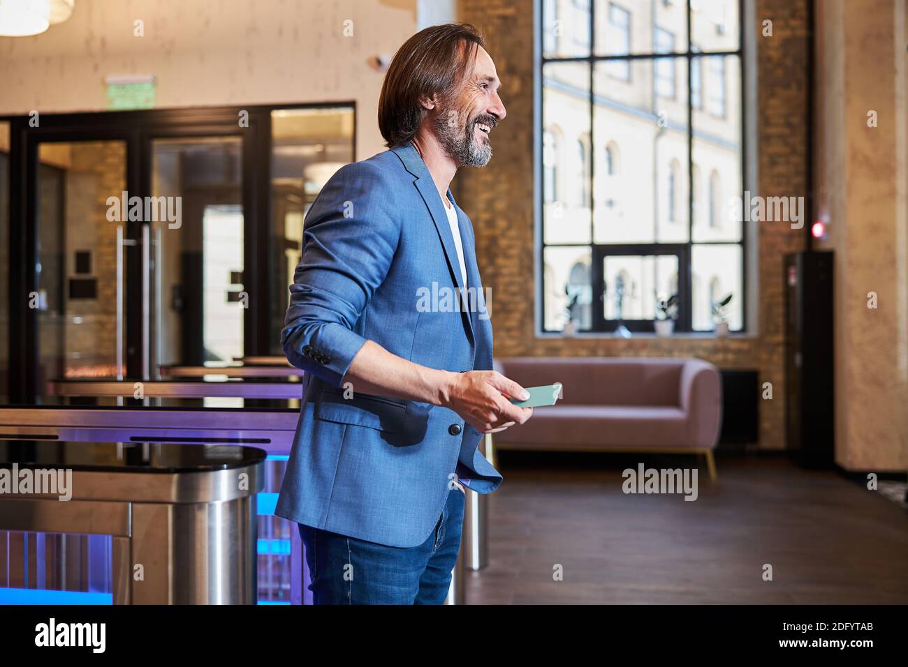 Person entering gate hi-res stock photography and images - Alamy