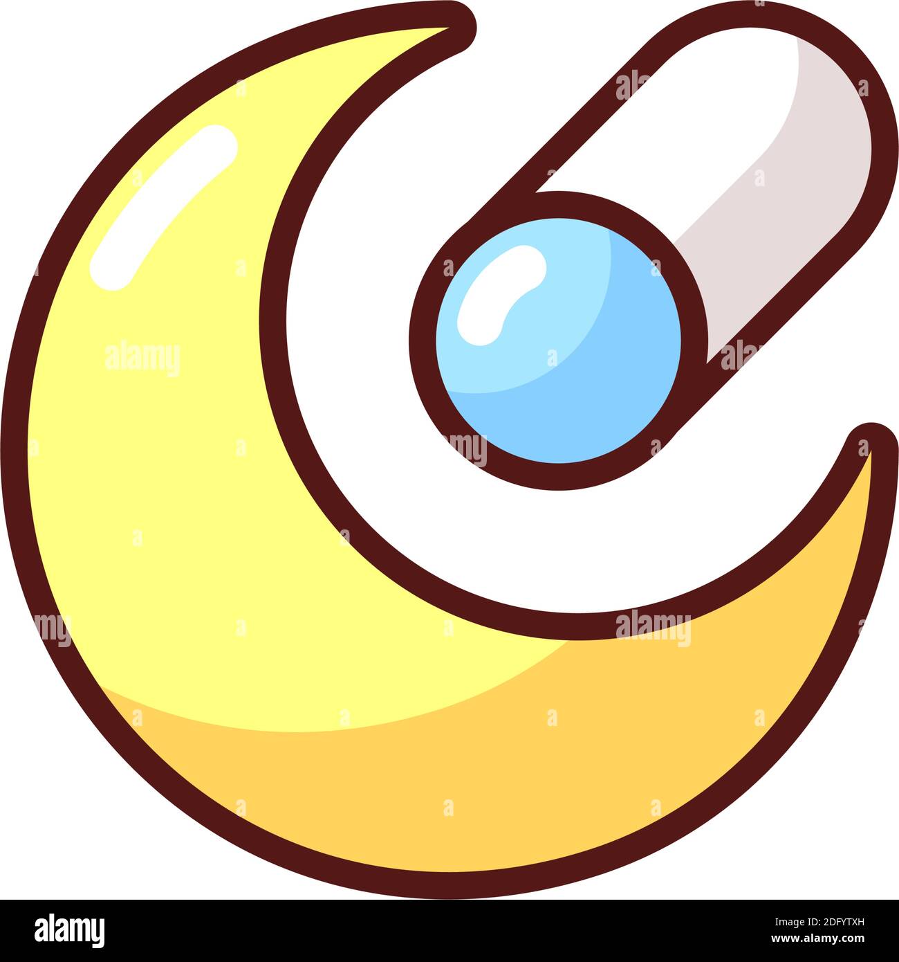 Night mode app RGB color icon Stock Vector Image & Art - Alamy