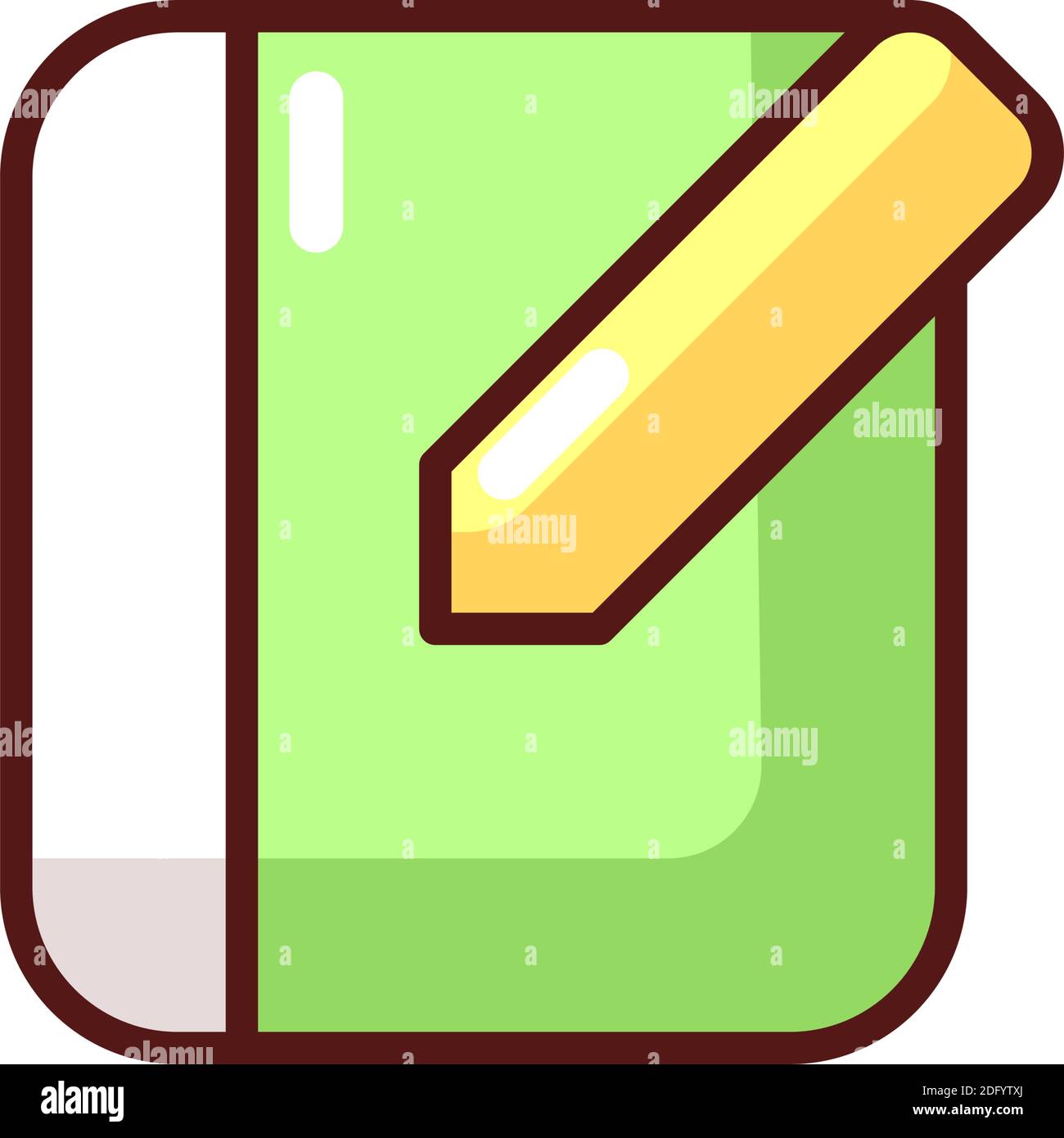 Notebook app RGB color icon Stock Vector Image & Art - Alamy