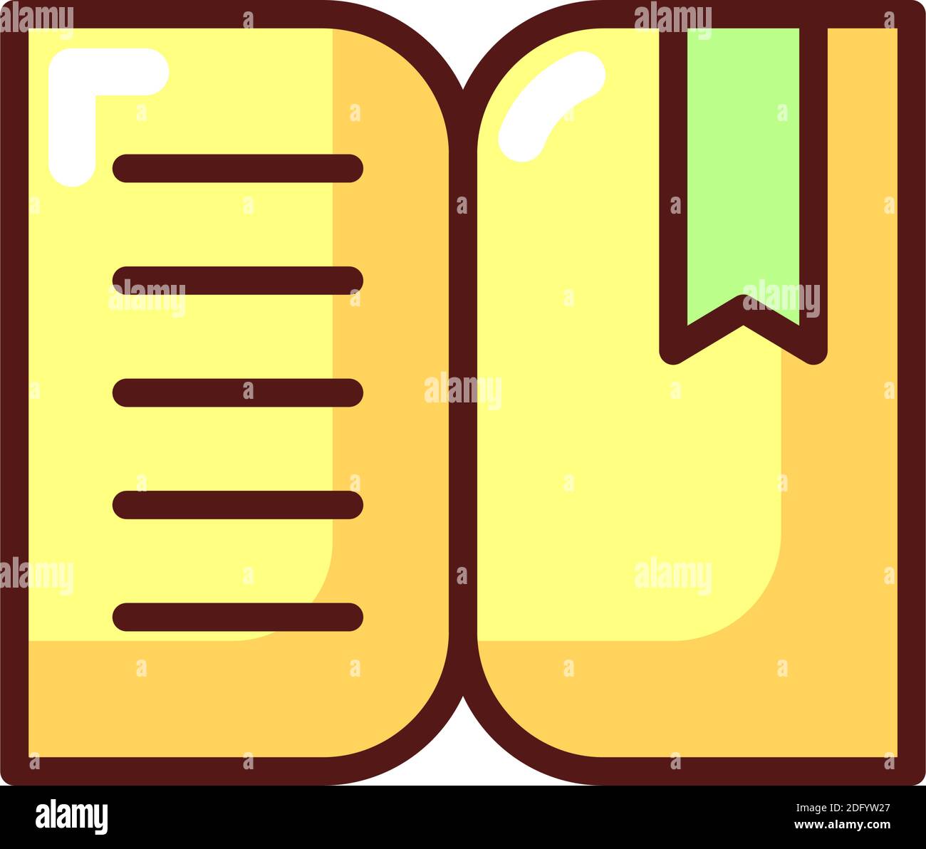 Book reader app RGB color icon Stock Vector Image & Art - Alamy