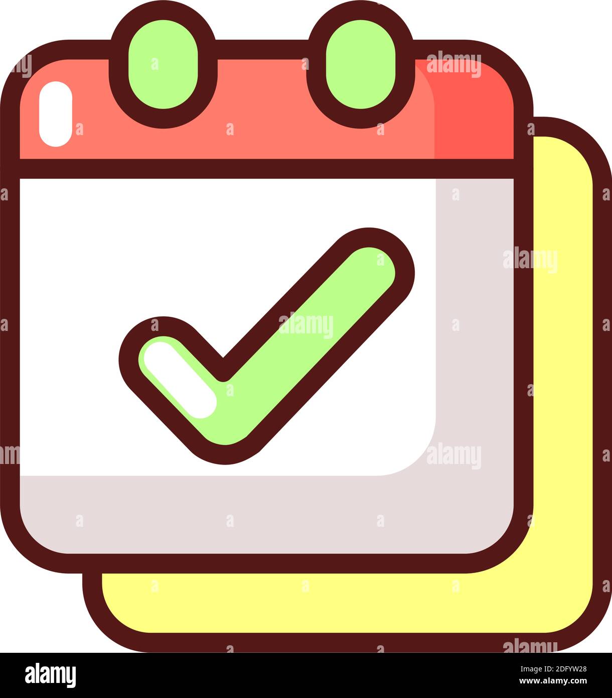 Calendar app RGB color icon Stock Vector Image & Art - Alamy