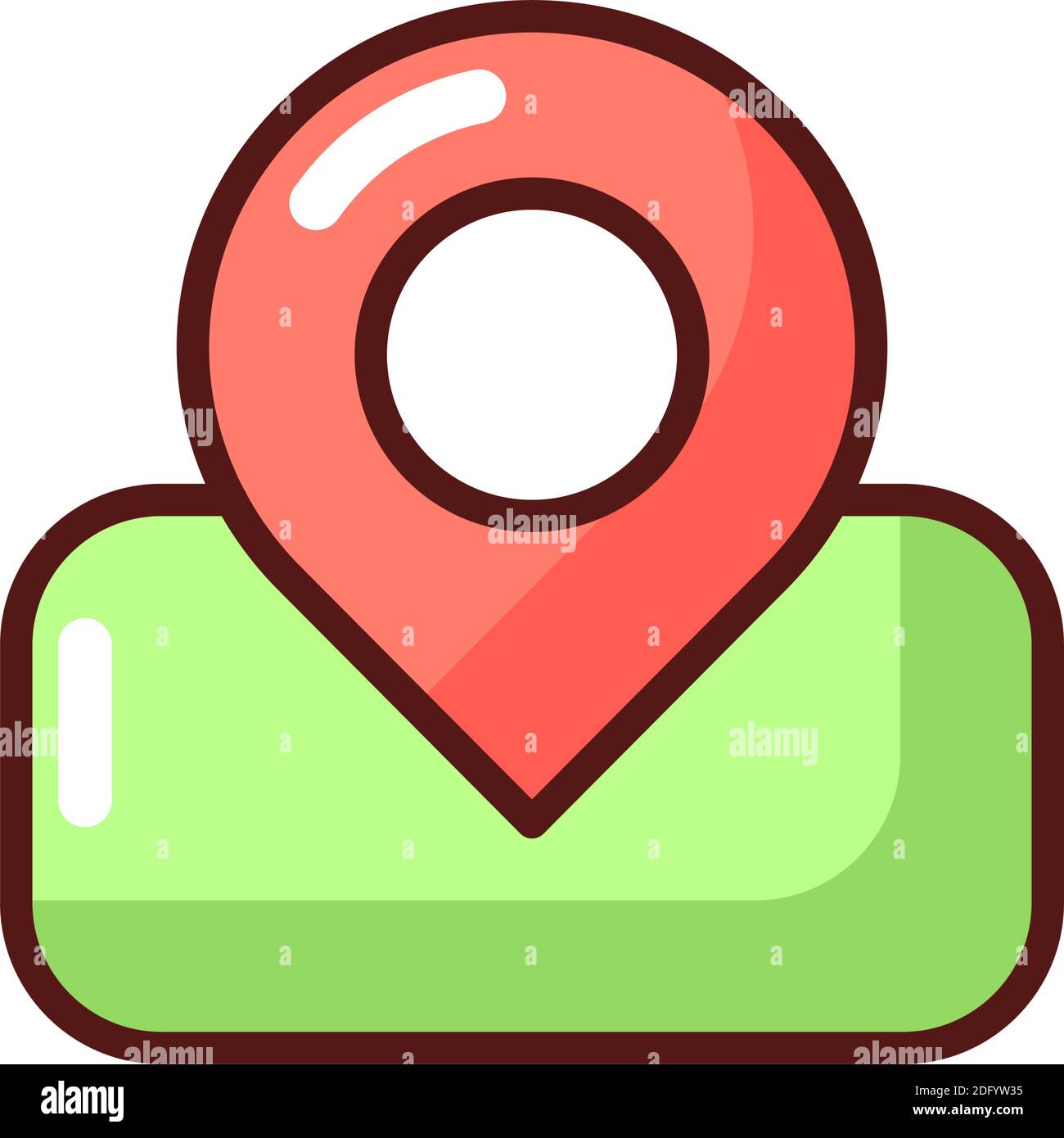 Maps app RGB color icon Stock Vector Image & Art - Alamy